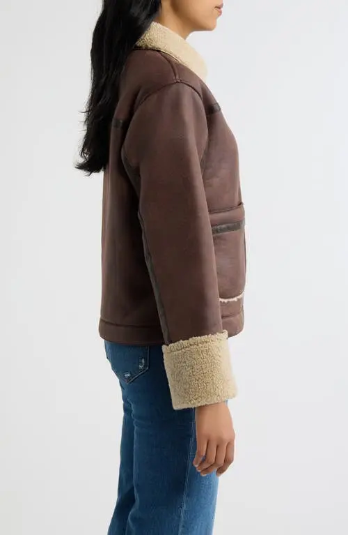 CITY BLUES Faux Shearling Jacket
