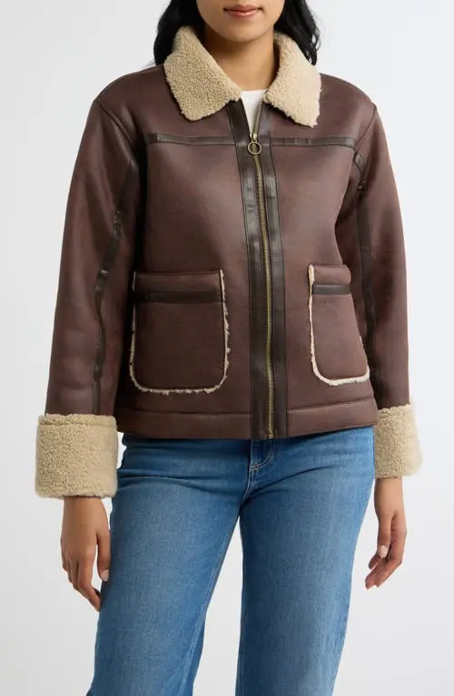 CITY BLUES Faux Shearling Jacket