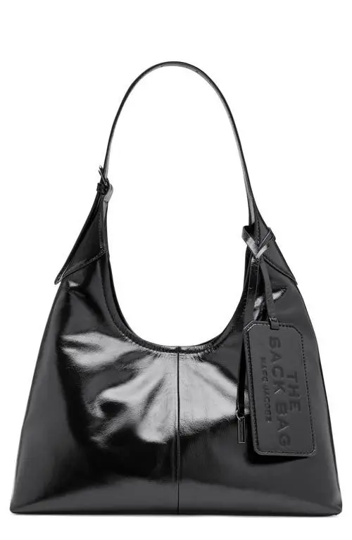 Marc Jacobs The Belted Sack Bag Crinkled Leather Hobo - Black
