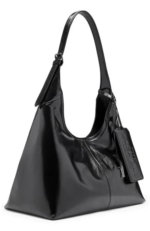 Marc Jacobs The Belted Sack Bag Crinkled Leather Hobo - Black