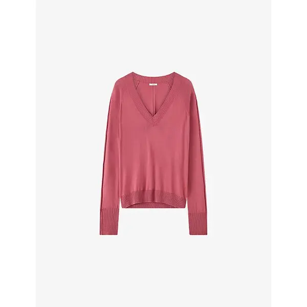 JOSEPH Gallow V-neck Silk-knit Jumper