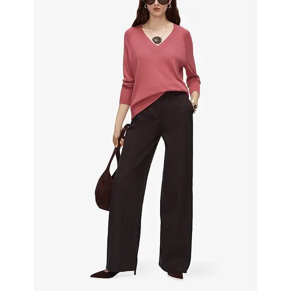 JOSEPH Gallow V-neck Silk-knit Jumper