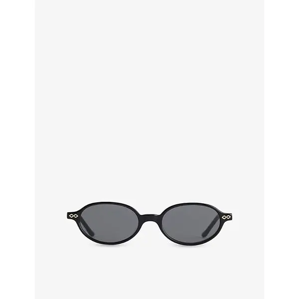 KAREN WAZEN Noor Oval-frame Acetate Sunglasses