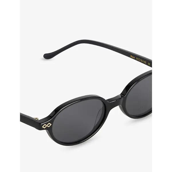 KAREN WAZEN Noor Oval-frame Acetate Sunglasses