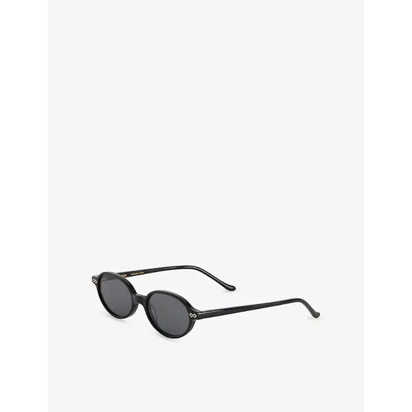 KAREN WAZEN Noor Oval-frame Acetate Sunglasses