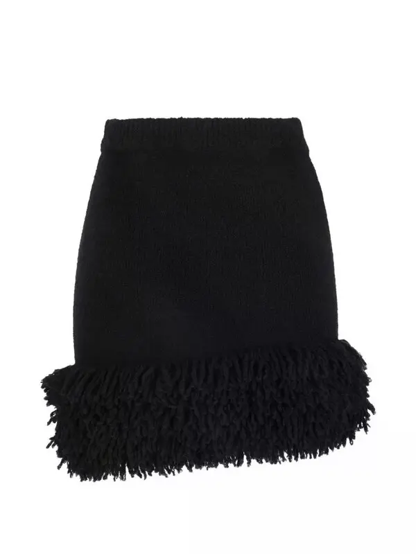 Loewe Fringed Asymmetric Mini Skirt