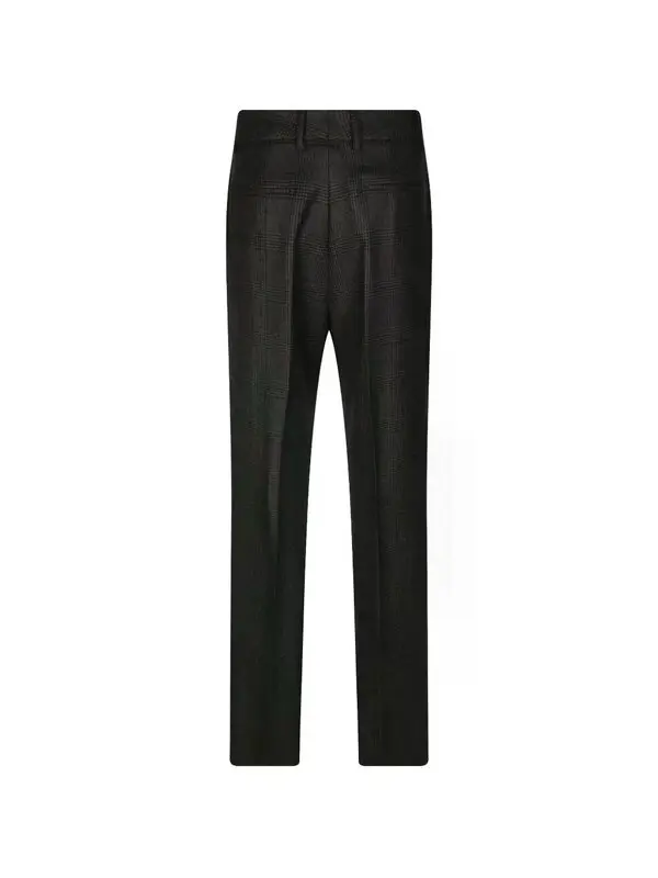 BERWICH Check-pattern Wool Tailored Pants