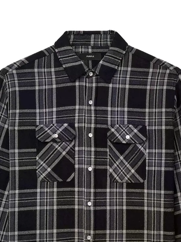 PURPLE BRAND Raw-edge Checked Shirt