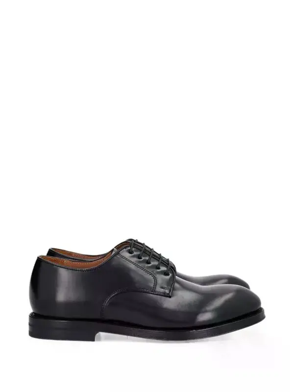 Al Duca D'aosta Polished Leather Shoes - Black