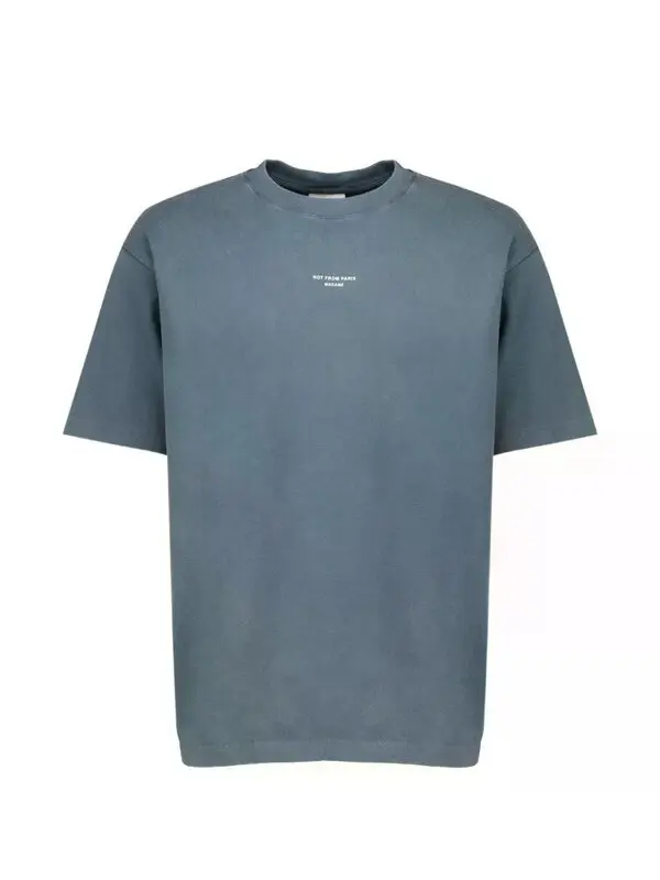 Drole De Monsieur Slogan Classique T-shirt - Grey