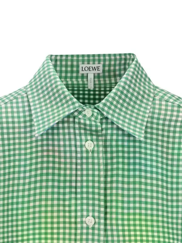 Loewe Anagram-embroidered Gingham Shirt