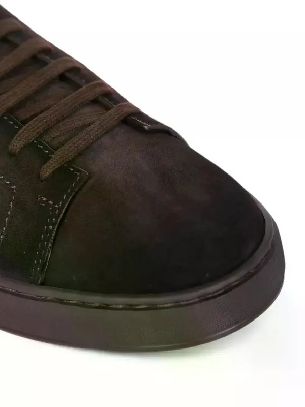 Santoni Suede Lace-up Sneakers