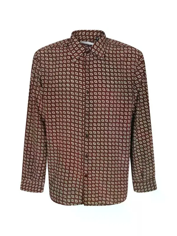 COSTUMEIN Geometric-print Long-sleeved Shirt