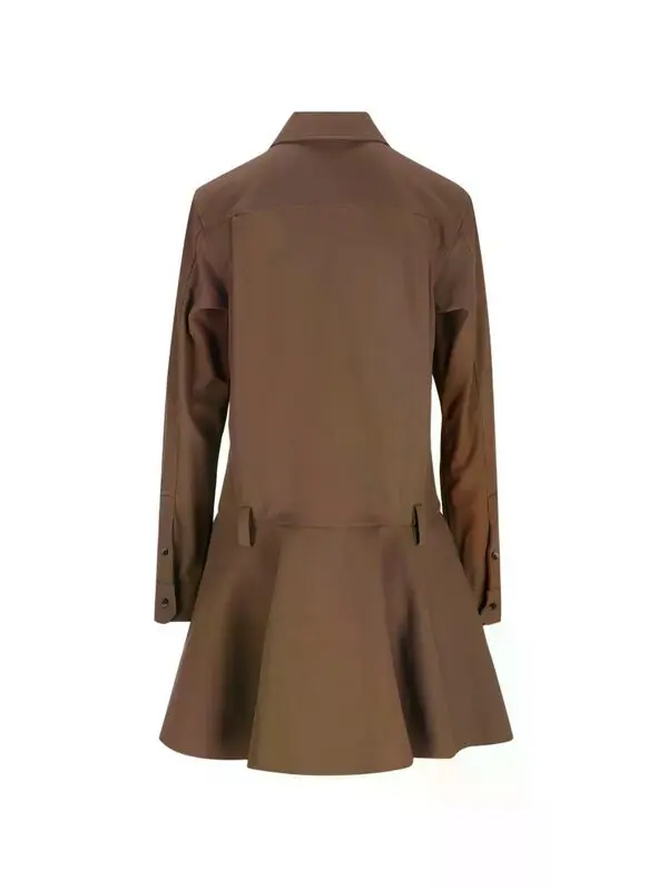 Loewe Anagram-embroidered Flared Shirt Dress