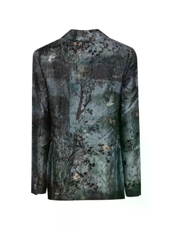 PIERRE-LOUIS MASCIA Floral-jacquard Single-breasted Blazer