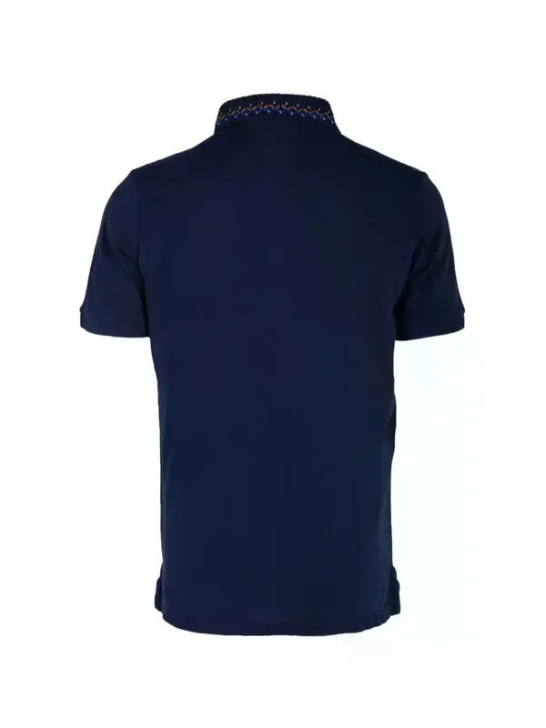 BOB Crochet-trim Chest-pocket Polo Shirt