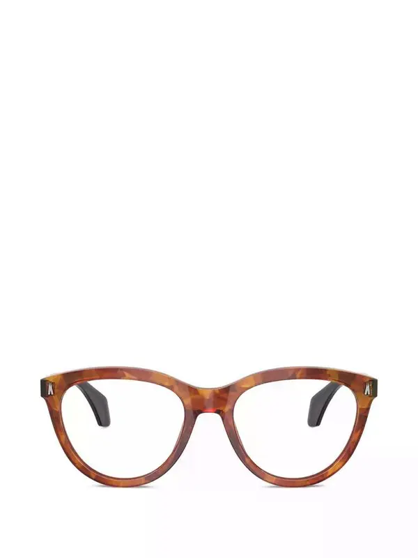 Moncler Round Tortoise Glasses - Brown