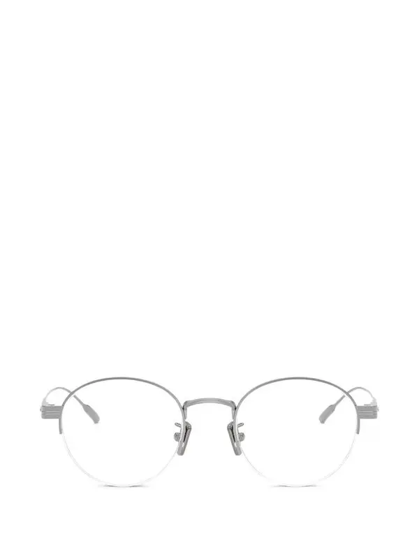 Moncler Shiny Round Glasses - Silver