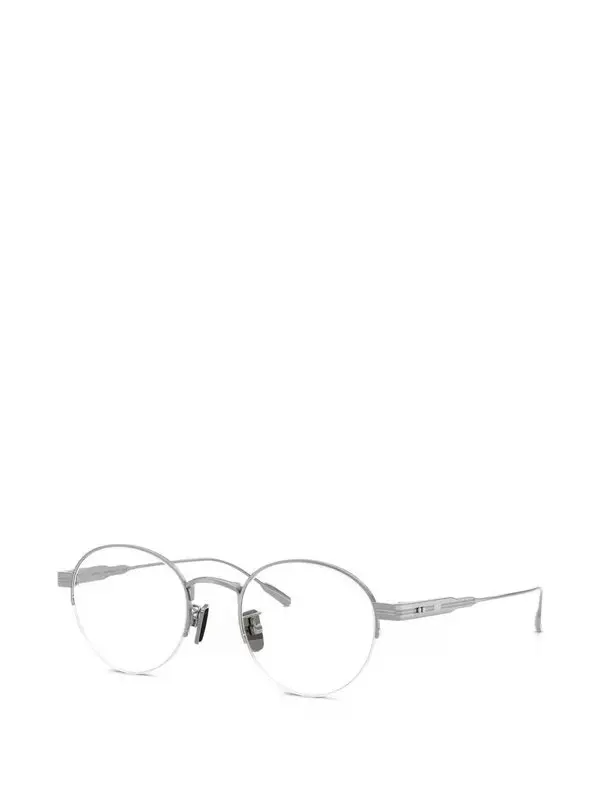 Moncler Shiny Round Glasses - Silver