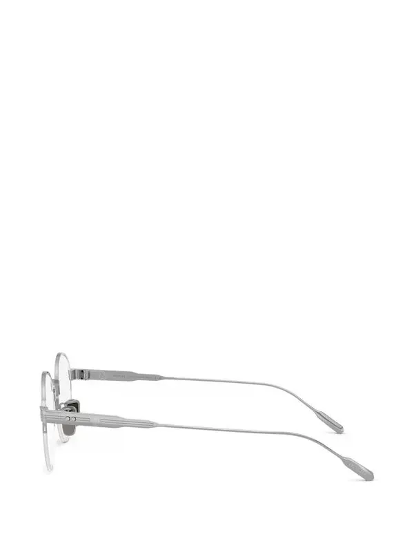 Moncler Shiny Round Glasses - Silver