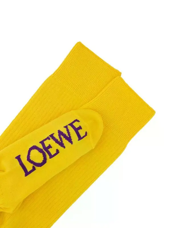 Loewe Ribbed-knit Logo Socks