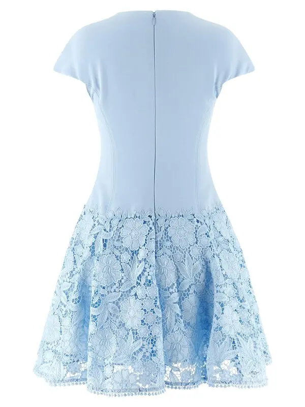 SELF-PORTRAIT Crepe Lace' Dress - Blue
