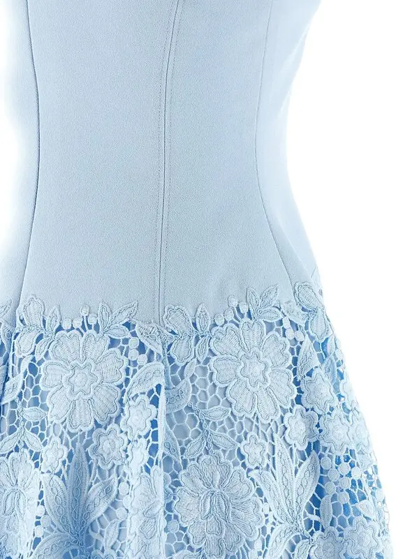 SELF-PORTRAIT Crepe Lace' Dress - Blue