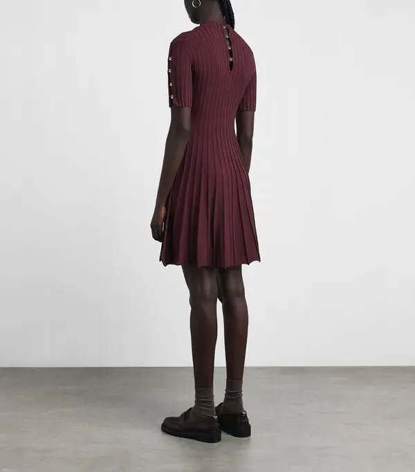Maje High-neck Mini Skater Dress