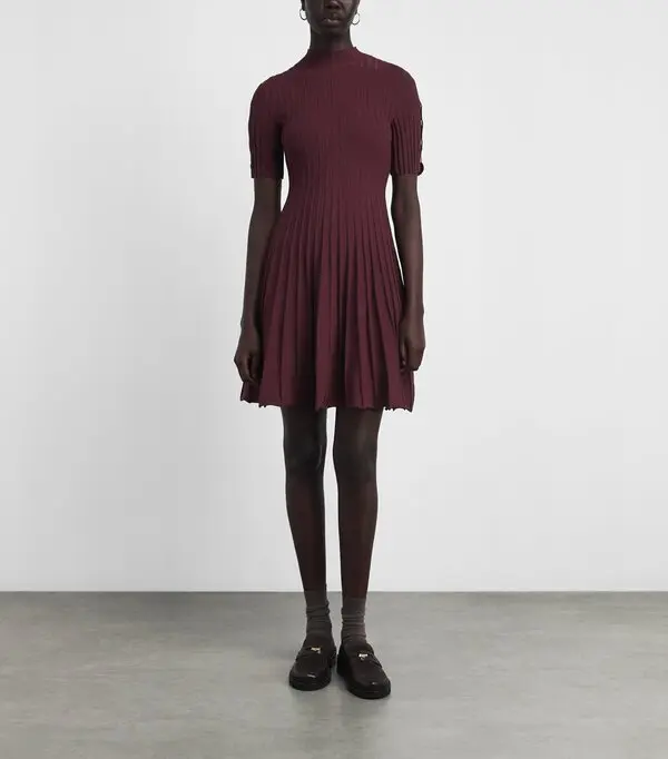 Maje High-neck Mini Skater Dress