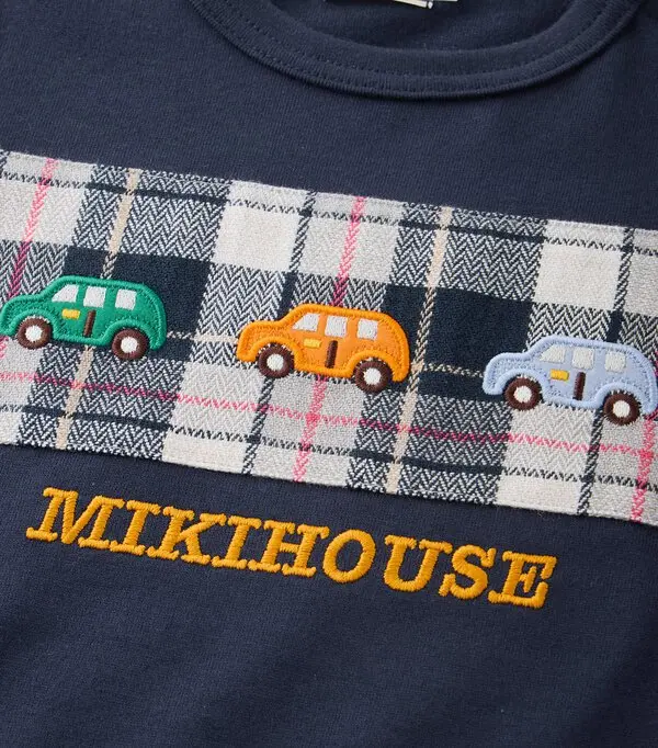MIKI HOUSE Cotton Car Logo T-shirt