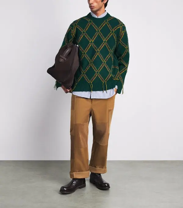 Junya Watanabe Wool Intarsia Sweater