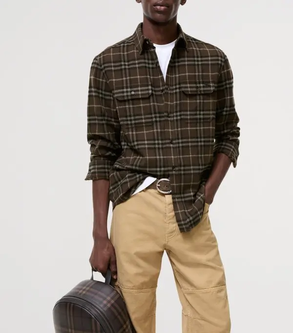 Burberry Wool Check Flannel Shirt