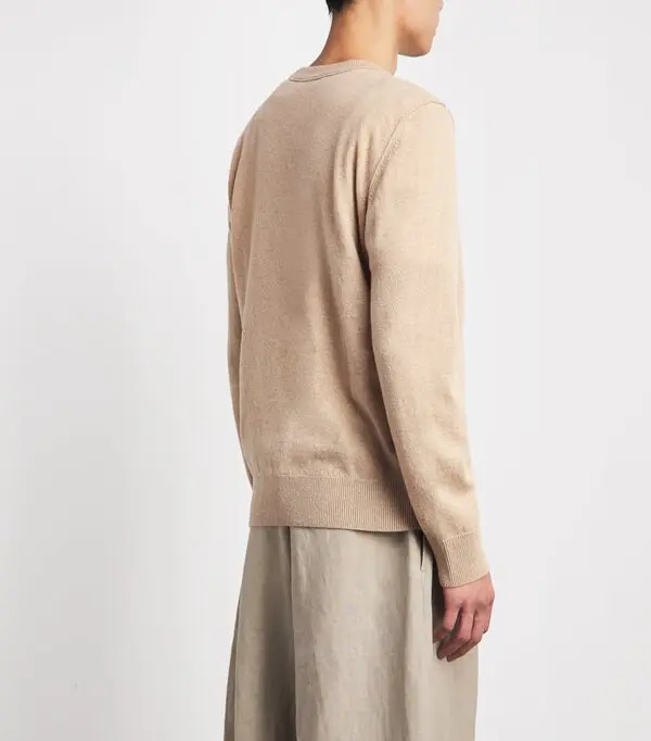 Stone Island Virgin Wool Compass Logo Sweater - Beige