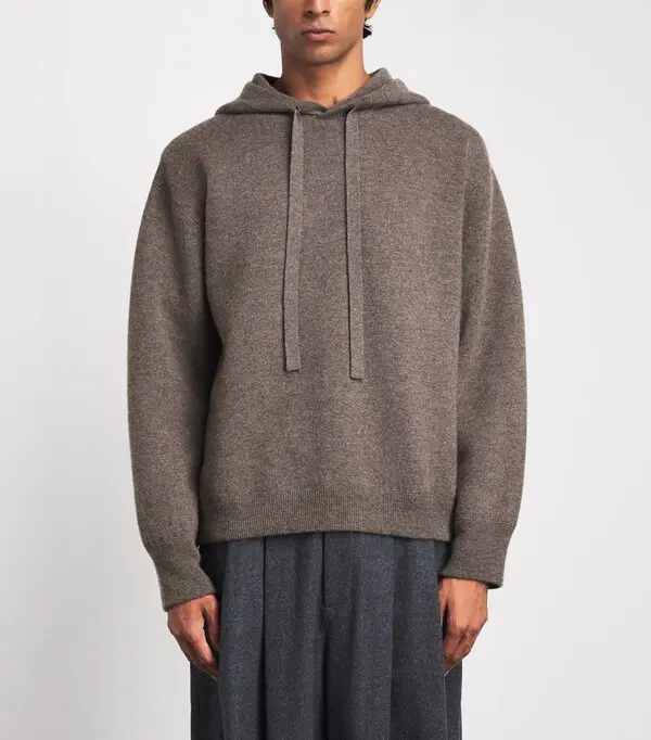 Studio Nicholson Wool-cashmere Cope Knitted Hoodie - Green