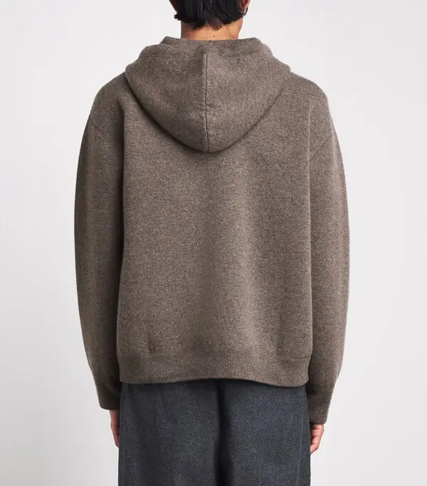 Studio Nicholson Wool-cashmere Cope Knitted Hoodie - Green