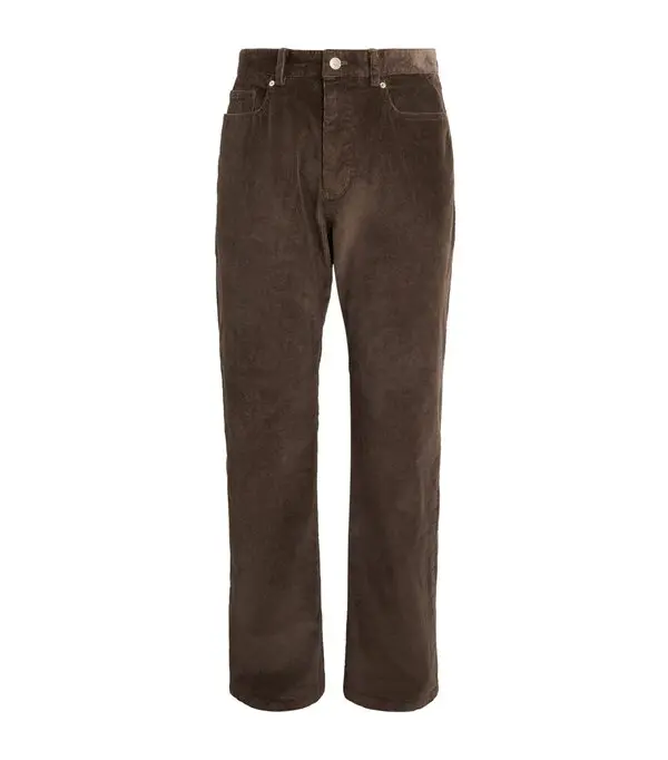 SYSTEM Corduroy Straight Trousers - Brown