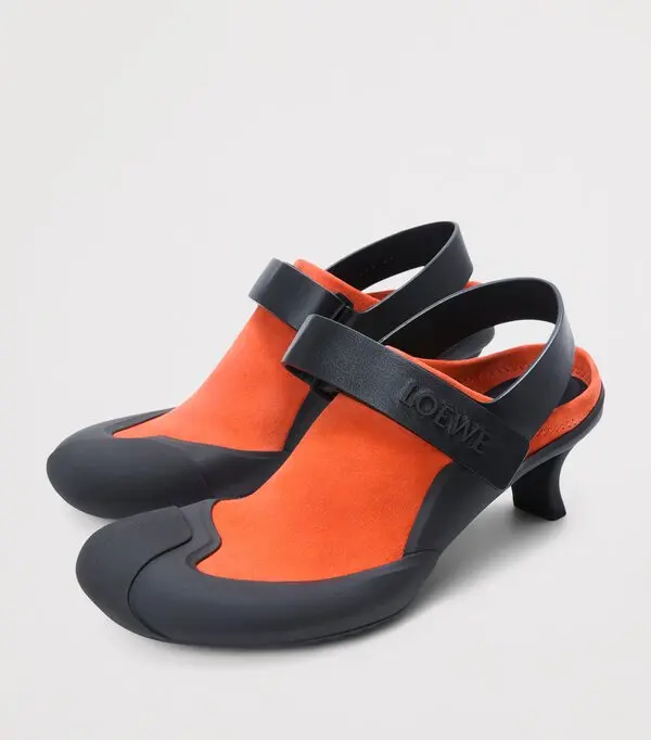 Loewe Leather Dive Slingback Mules 45