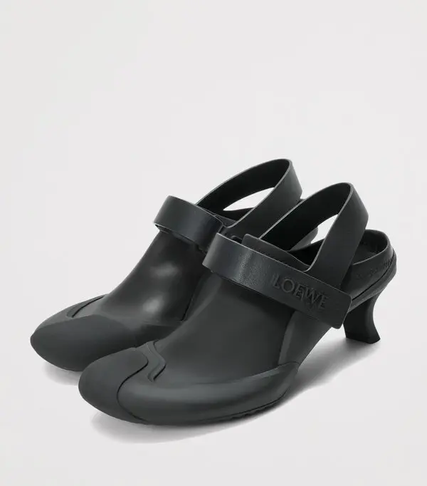 Loewe Leather Dive Slingback Mules 45