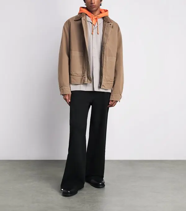 SYSTEM Cotton-blend Side-pleated Trousers
