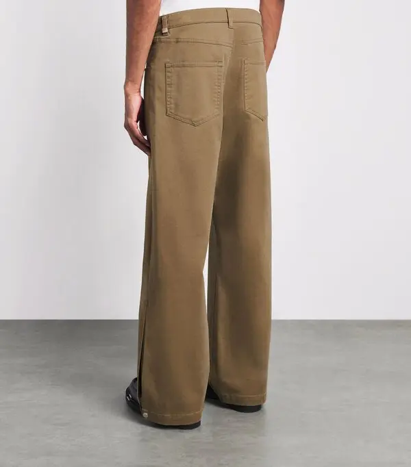 SYSTEM Cotton-blend Side-pleated Trousers
