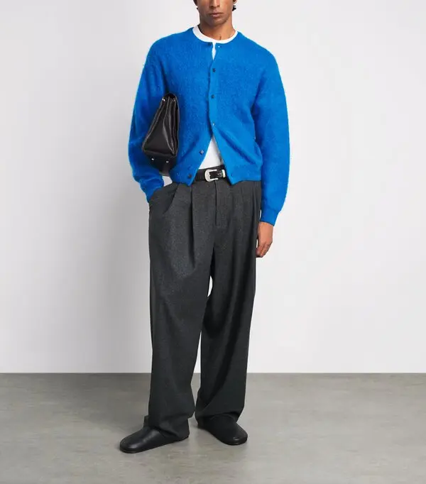 SYSTEM Wool-blend Double Pleated Wide Trousers