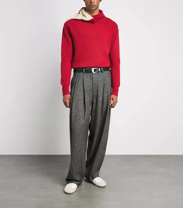 SYSTEM Wool-blend Double Pleated Trousers