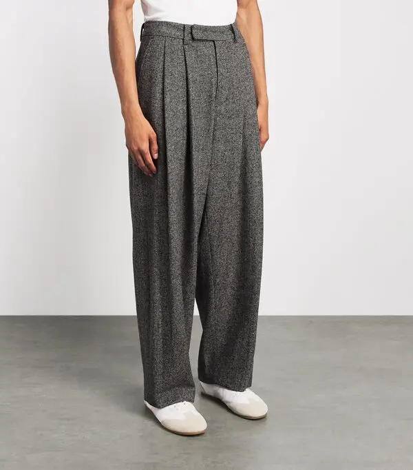 SYSTEM Wool-blend Double Pleated Trousers