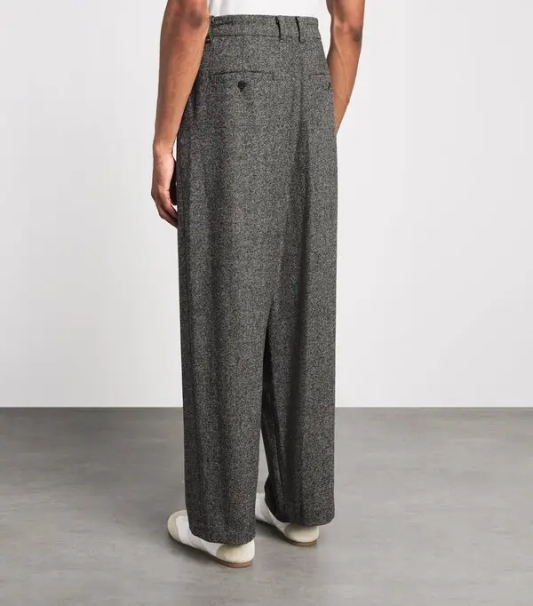 SYSTEM Wool-blend Double Pleated Trousers