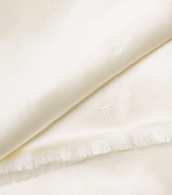 TOM FORD Silk Tuxedo Scarf - White
