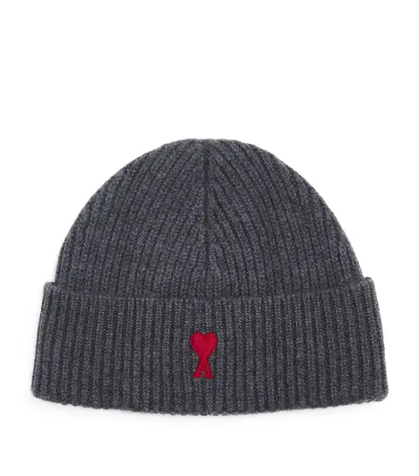 AMI Paris De Coeur Beanie - Grey