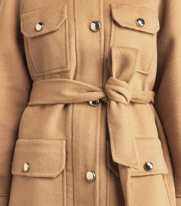 Maje Wool-blend Mid-length Coat