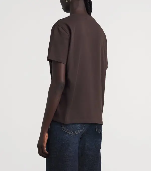 Maje Cotton Embroidered-logo T-shirt