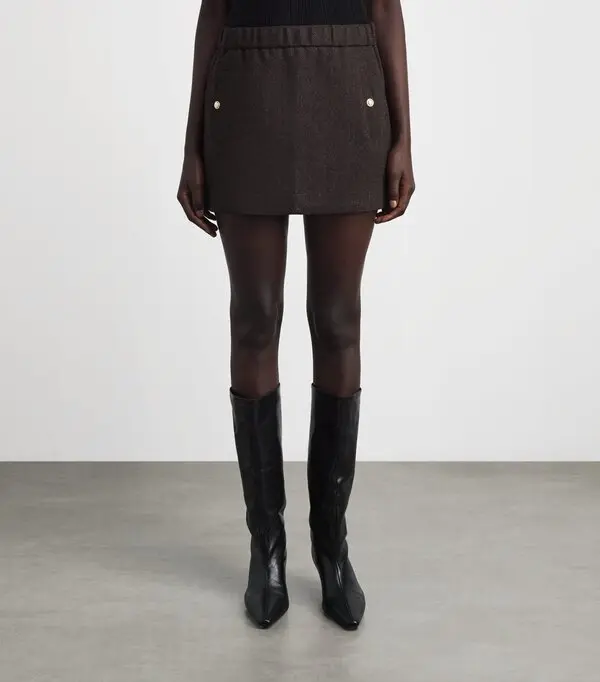 Maje Wool-blend Mini Skirt
