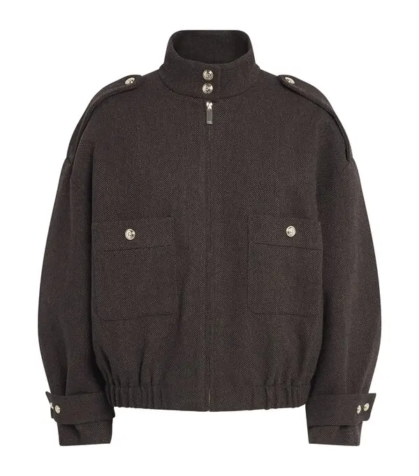 Maje Wool-blend Oversized Jacket